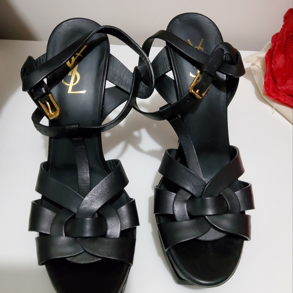 Yves Saint Laurent | Shoes | Ysl Tribute Woven Platform Heels | Poshmark